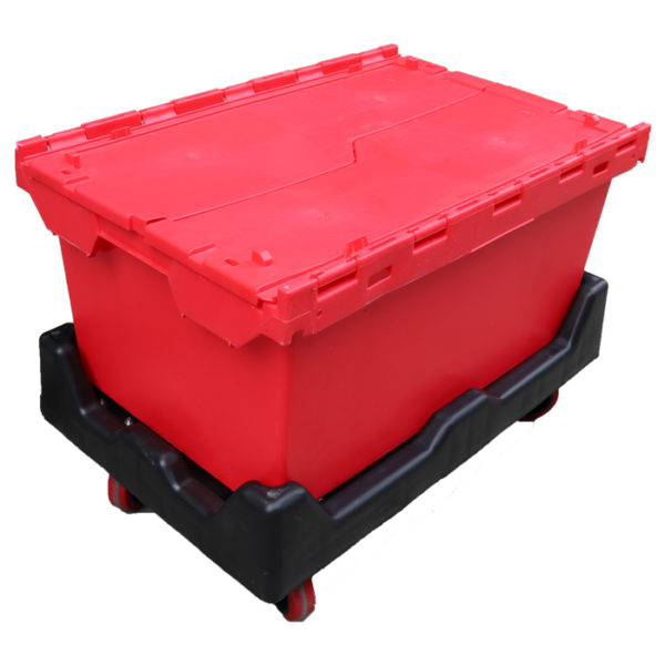 wholesale distribution tote with hinged lid,attached lid containers