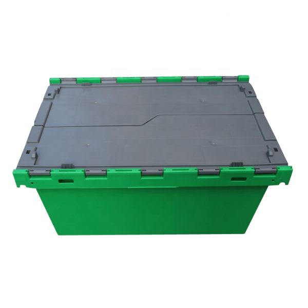 Attached lid distribution containers, wholesale price - Qusheng plastic
